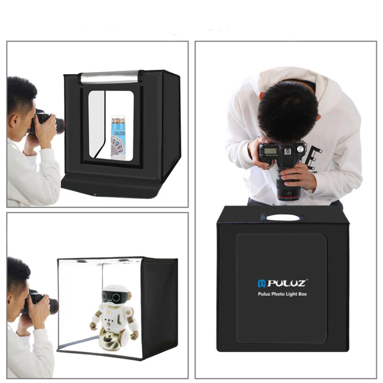 FOTO ESTUDIO PULUZ CAJA PORTÁTIL DE FOTOGRAFIA 40 CM LUCES LED - JERS IMPORT