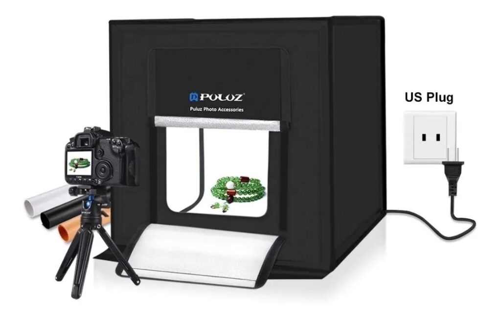 FOTO ESTUDIO PULUZ CAJA PORTÁTIL DE FOTOGRAFIA 40 CM LUCES LED - JERS IMPORT
